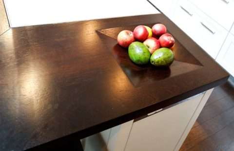 Wood Countertops with Integrated Bowls | Custom Kitchen Counters