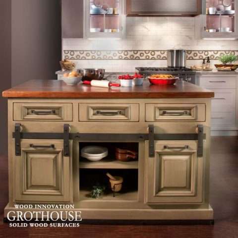 Two Tier Kitchen Island designed by Classic Kitchens of Virginia
