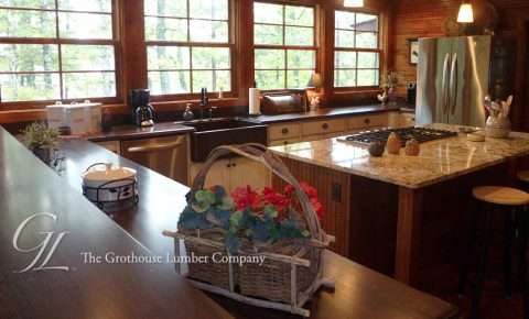 Custom Sapele Mahogany Wood Countertops in Plover, Wisconsin